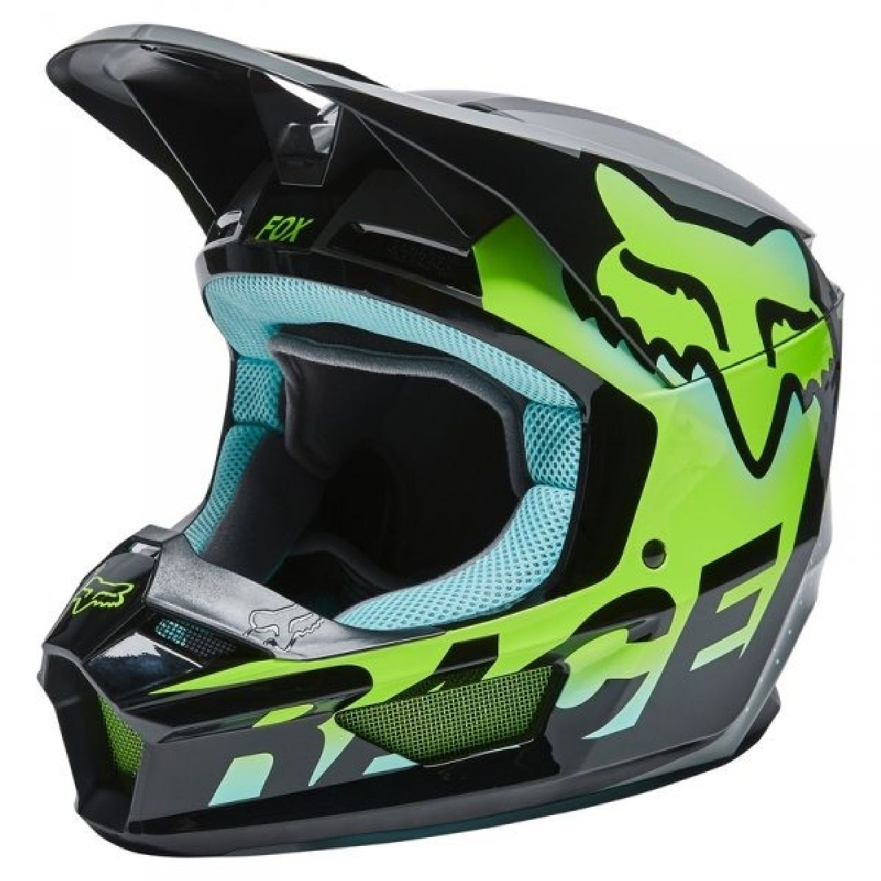 Fox kask off-road junior v1 trice teal - cena: 489.3 zł
