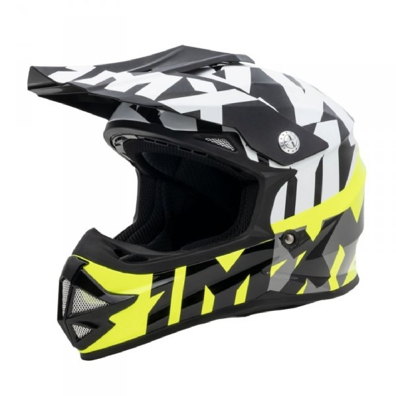 imx kask fmx-01 junior black/white/flo yellow/grey - cena: 369 zł